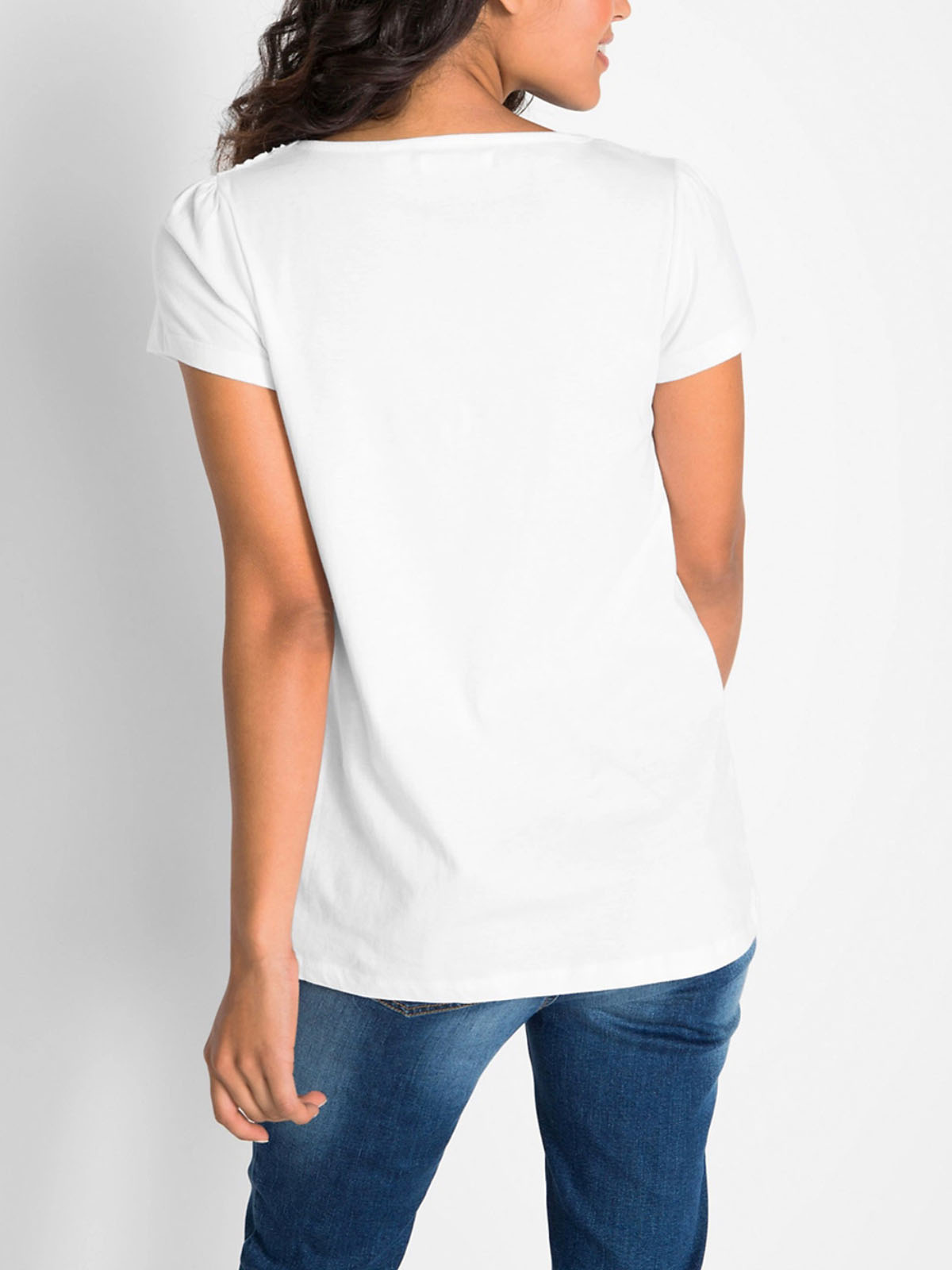 BPC - - BPC WHITE Pure Cotton Crochet Trim Top - Plus Size 14/16 to 22/ ...