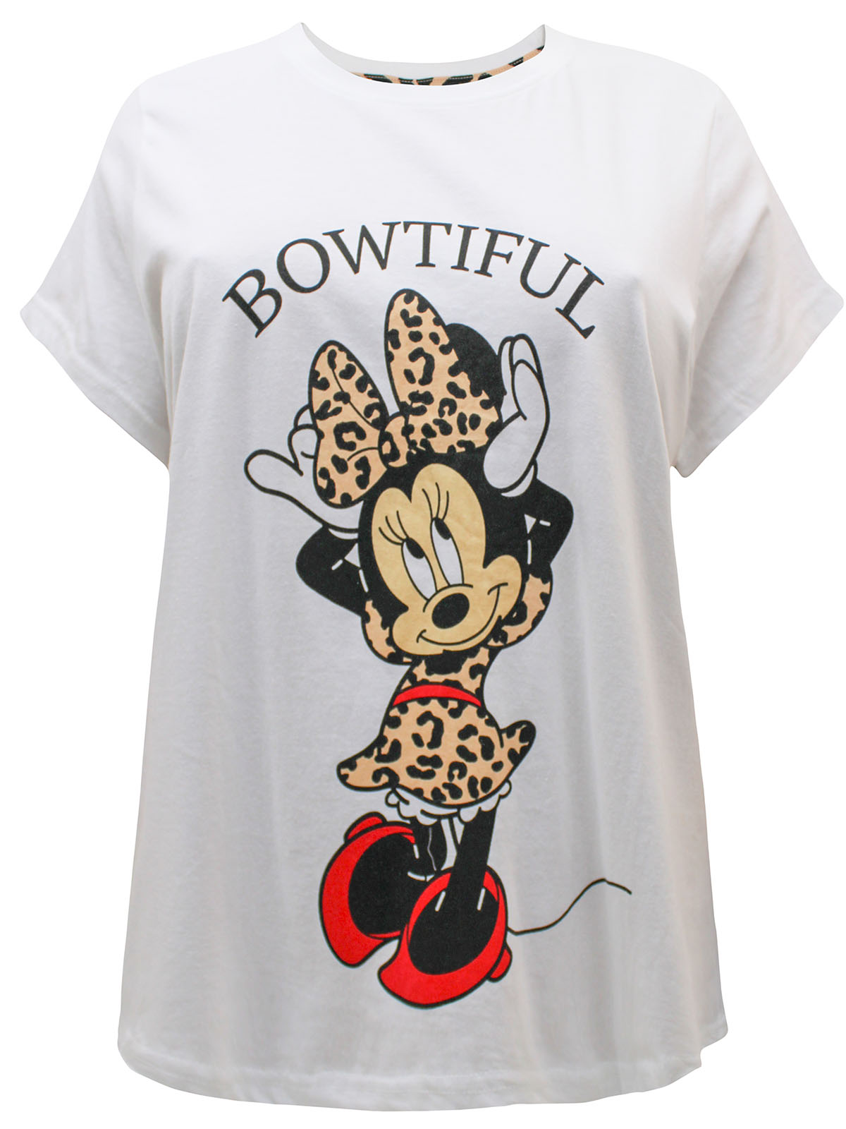 Disney - - Disney WHITE Pure Cotton Minnie Mouse 'Bowtiful' Graphic T ...