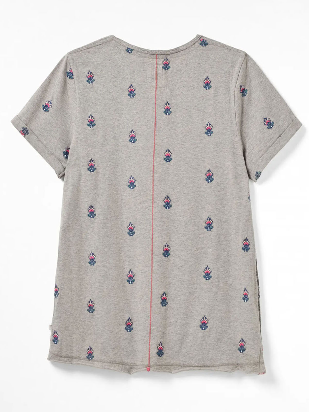 White Stuff - - GREY-MARL Neo Jersey Tee - Size 6 to 16