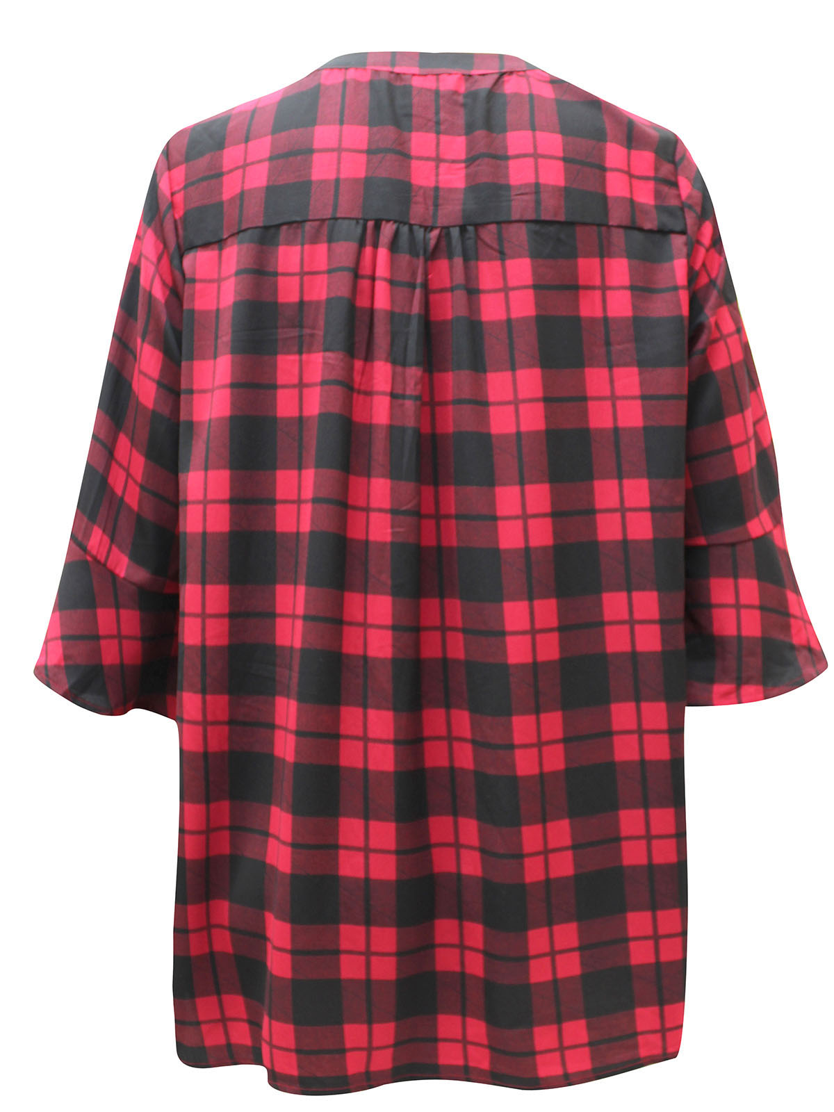 Woman Within - - RED/BLACK Bell Sleeve Notch Neck Tunic - Plus Size 20/ ...