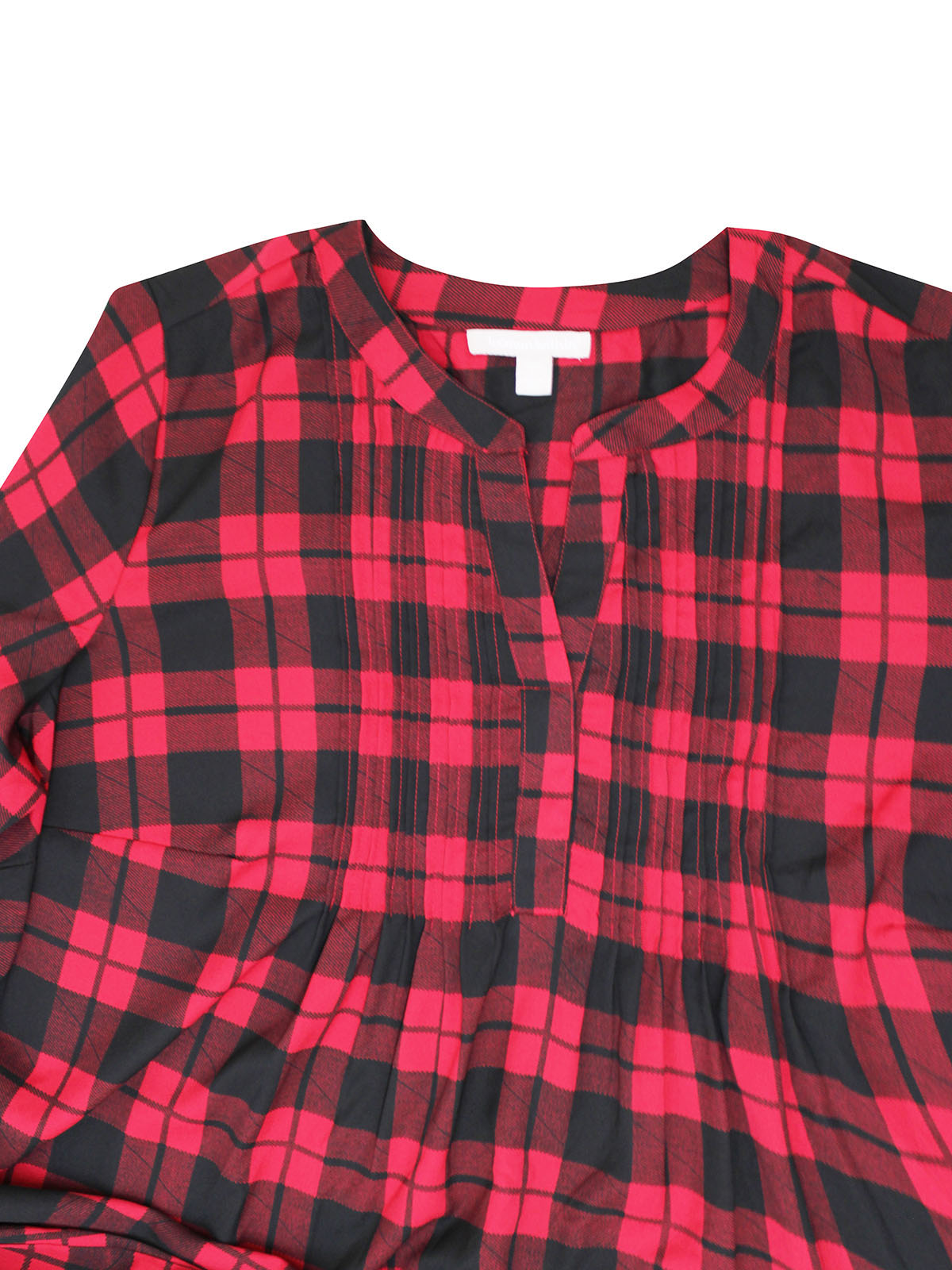 Woman Within - - RED/BLACK Bell Sleeve Notch Neck Tunic - Plus Size 20/ ...