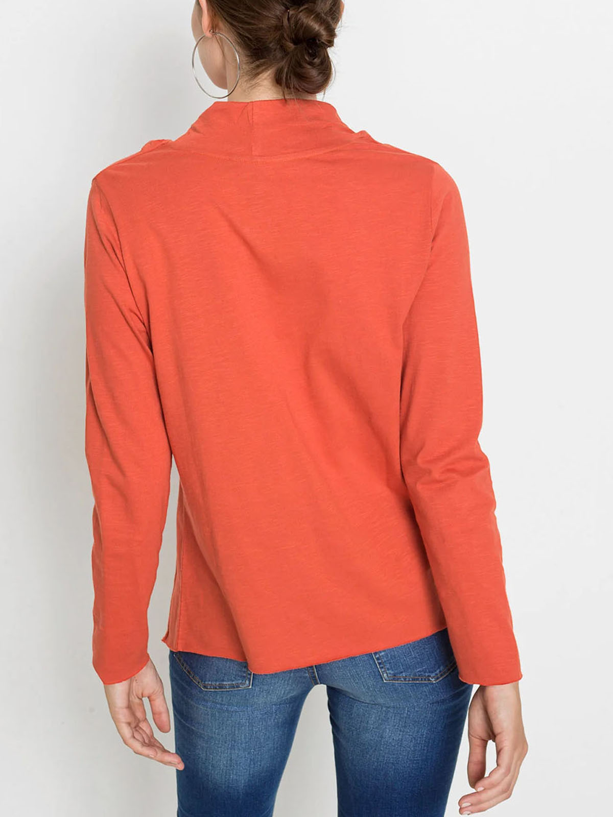 Rainbow - - ORANGE Pure Cotton Diagonal Button Top - Plus Size 18/20 to ...