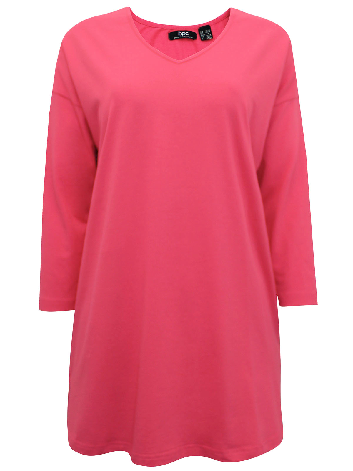 BPC - - PINK Cotton Rich 3/4 Sleeve Top - Size 10/12 to 18/20 (S to L)