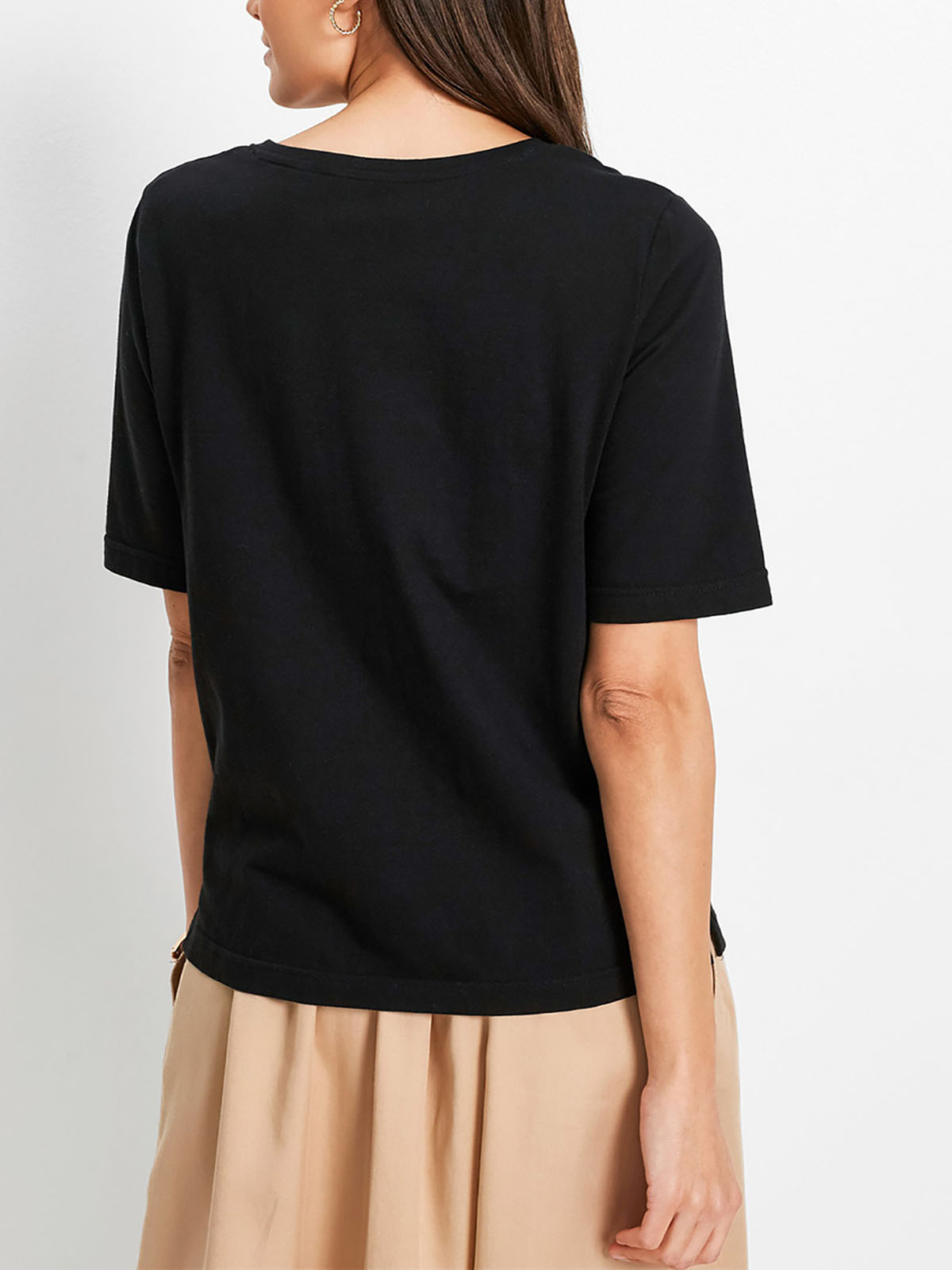 BPC - - BLACK Pure Cotton Heart Print T-Shirt - Plus Size 14/16 to 30/ ...