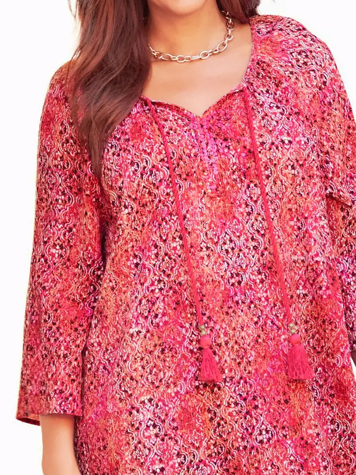 Wholesale CATHERINES Plus Size Clothing - - PINK Sequin Trim Gauze ...