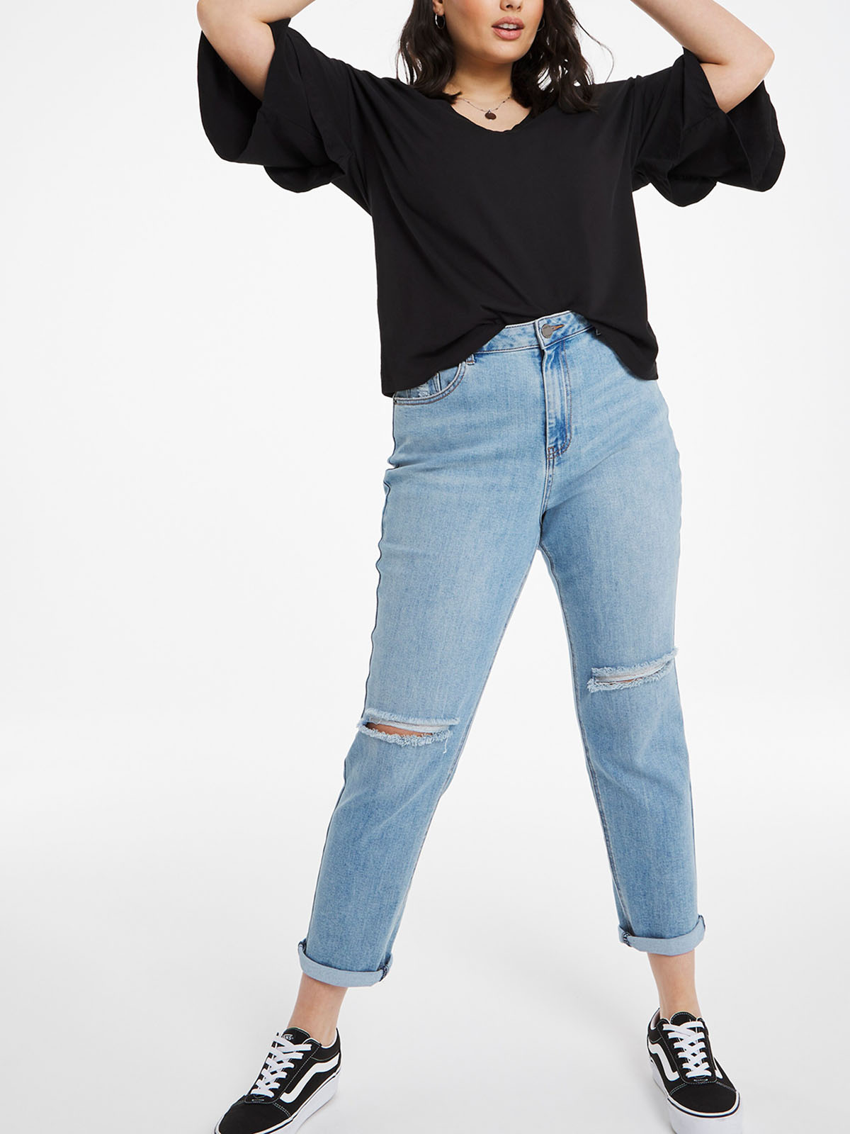 Plus Size wholesale clothing by simply be - - BLACK Pure Cotton Layered ...