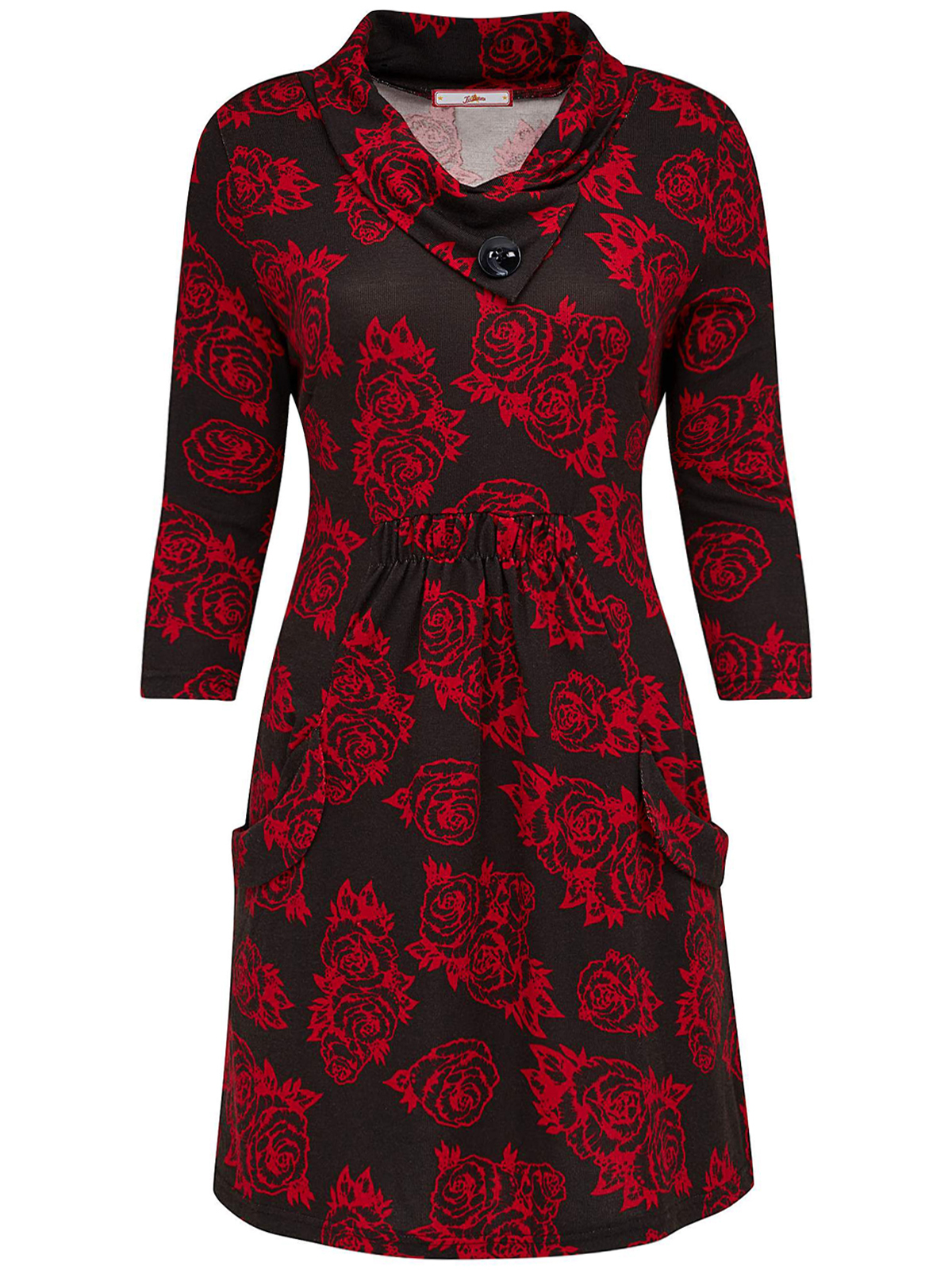Joe Browns Joe Browns Black Rose Print Tunic Plus Size 14 To 22