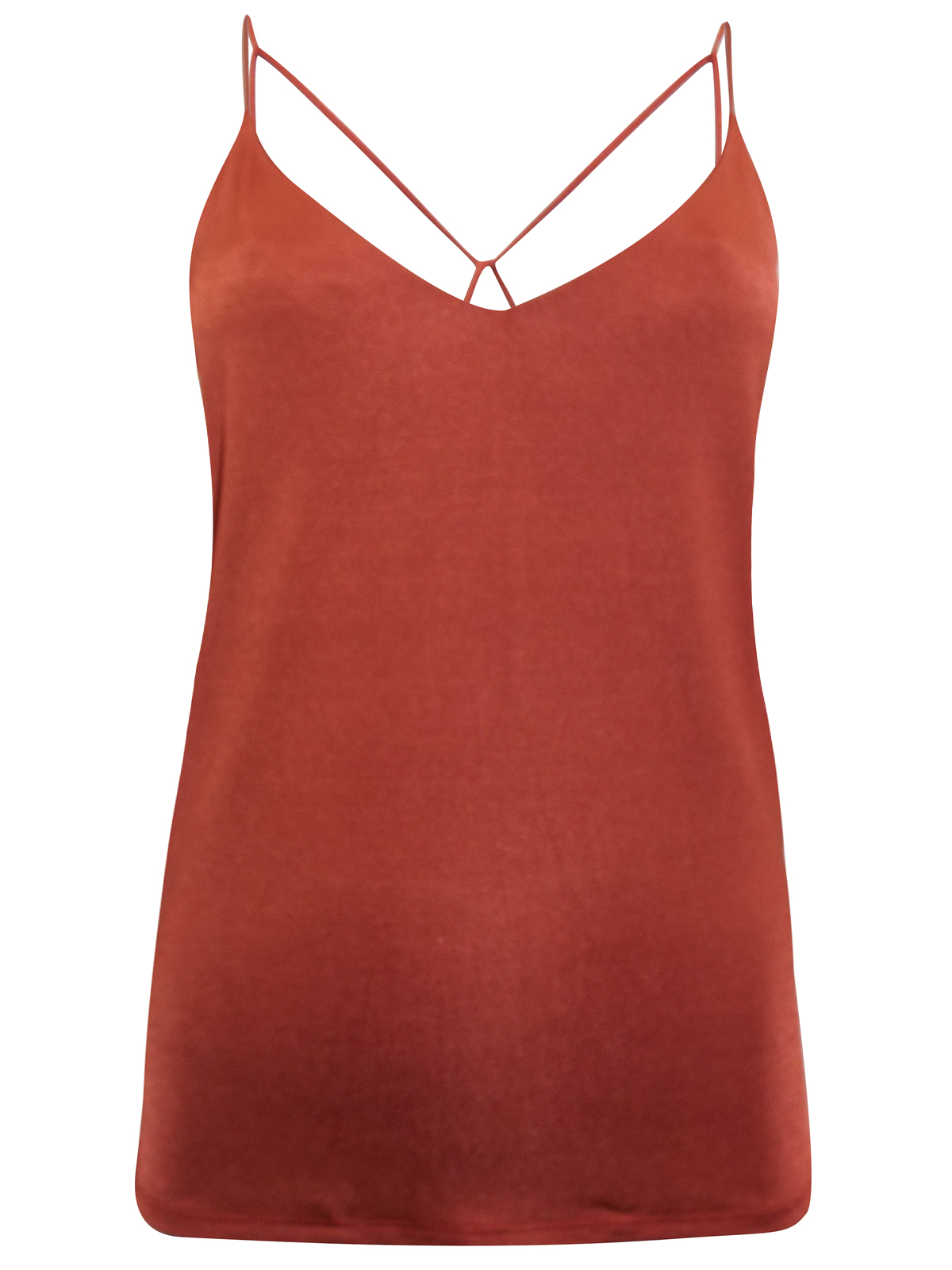 Topshop - - T0PSHOP COPPER Multi Strap Cami Top - Size 8 to 12