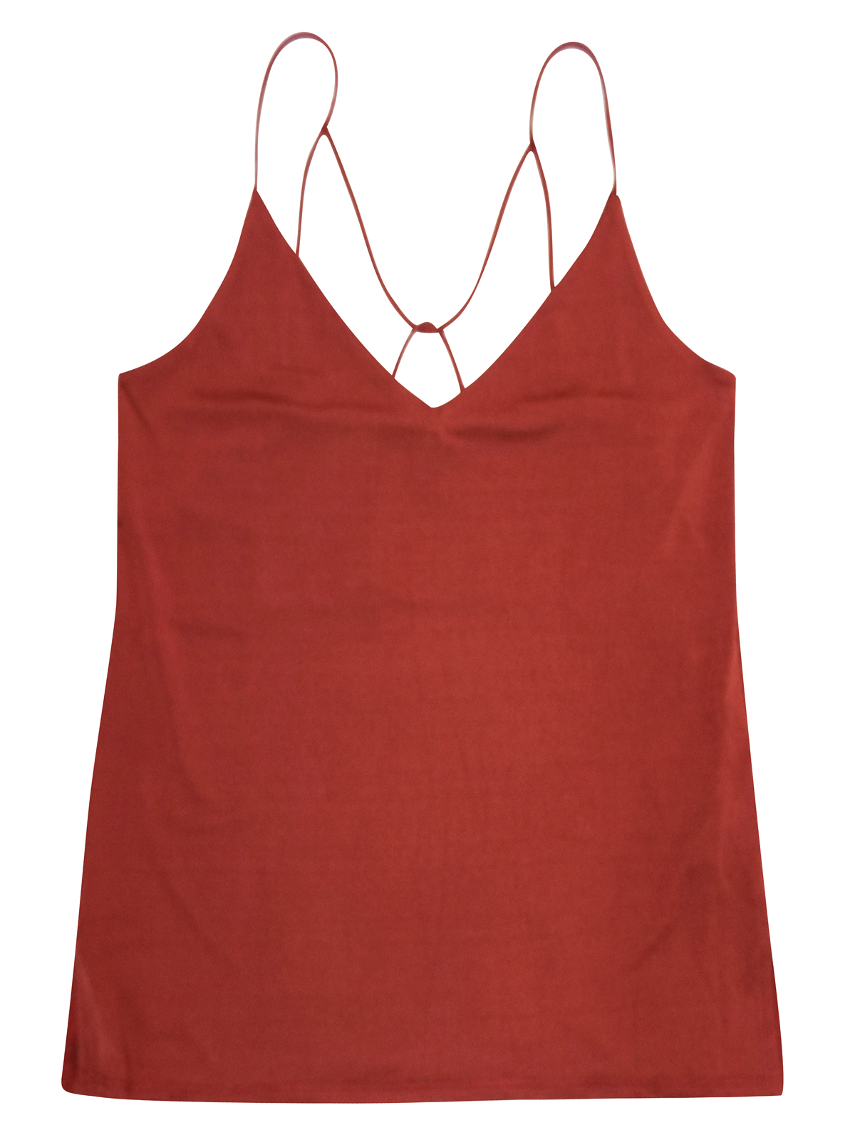 Topshop - - T0PSHOP COPPER Multi Strap Cami Top - Size 8 to 12