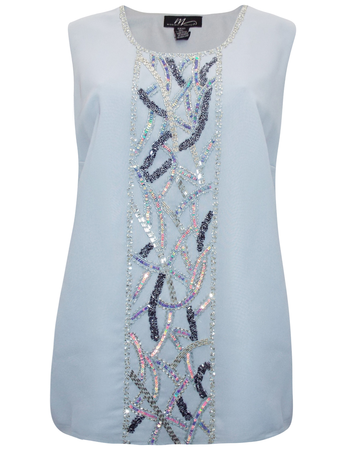 Midnight Velvet - - Midnight Velvet SMOKEY-GREY Sleeveless Bead ...