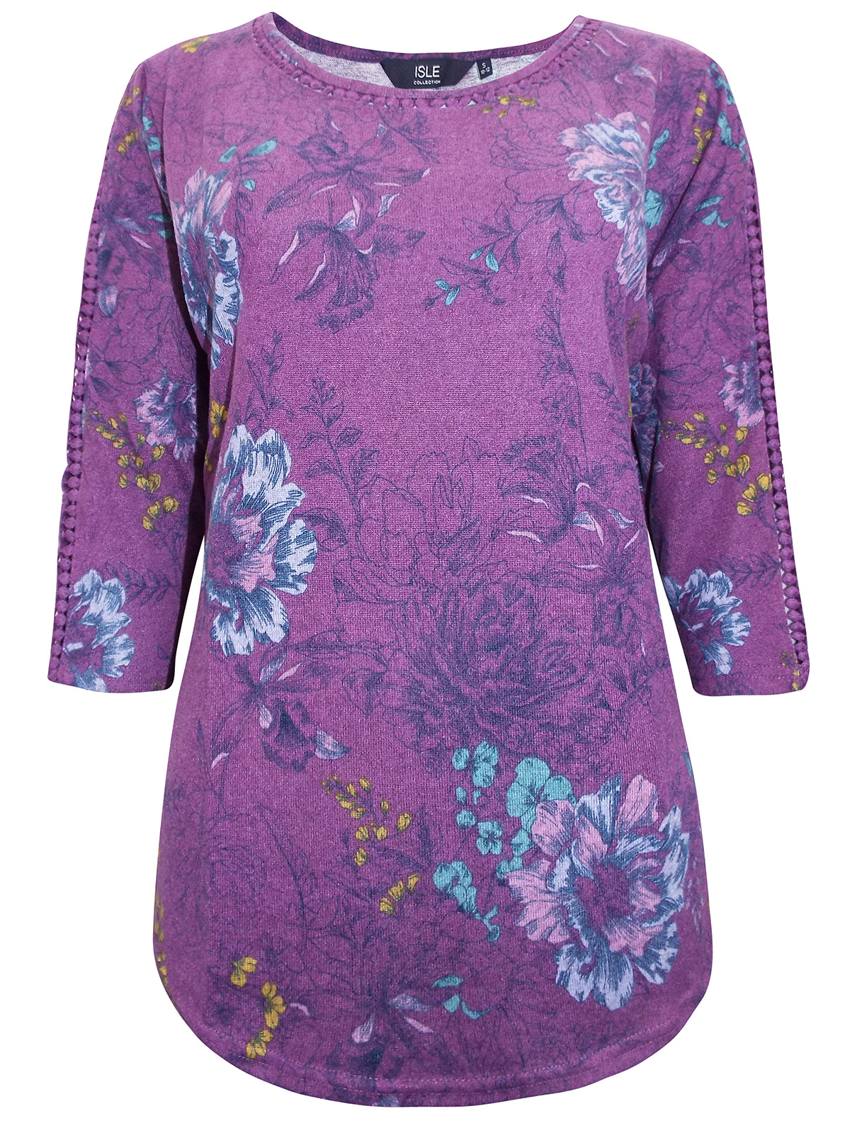 Brand New Wholesale Clothing by Isle - - Isle PURPLE Floral Print Pom ...