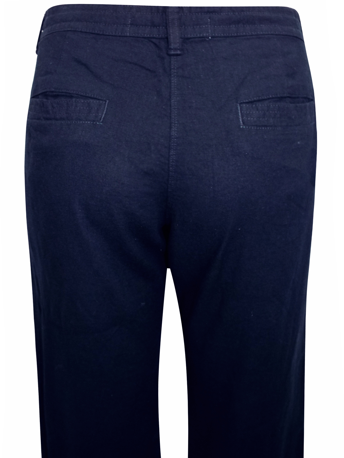 N3xt Parallel NAVY Linen Blend Drawstring Waist Trousers - Plus Size 26 ...